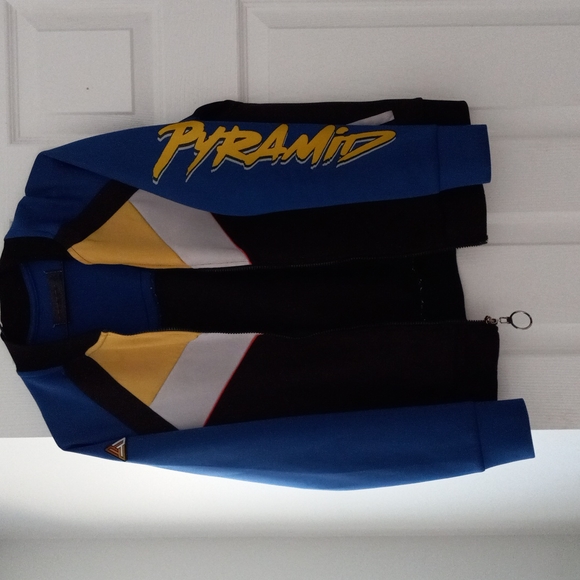Black Pyramid | Jackets & Coats | Blue And Yellow Black Pyramid Zipup ...